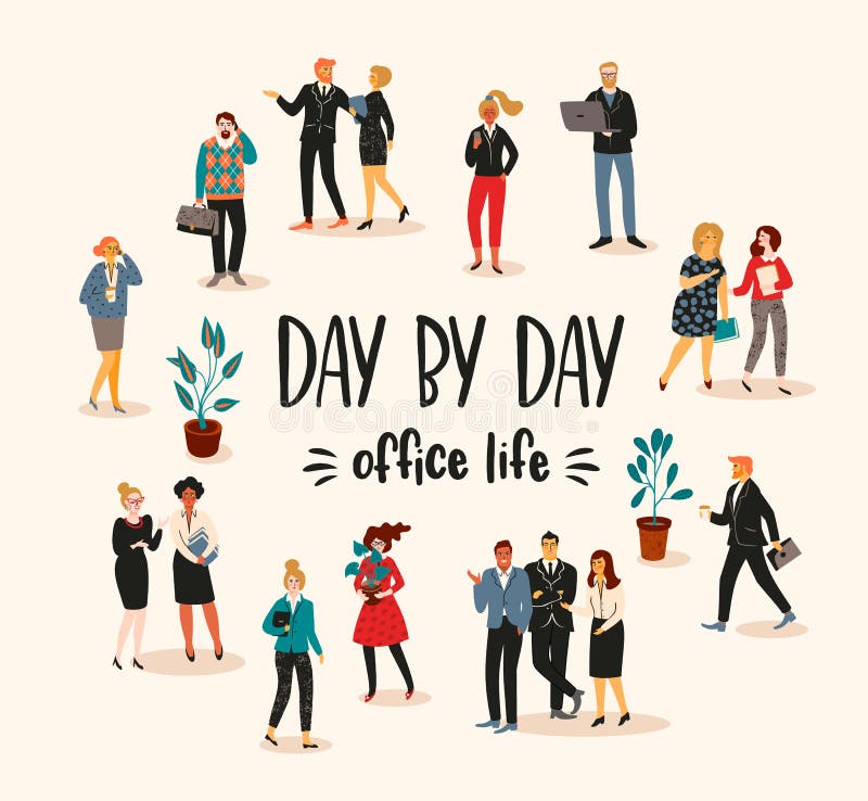 Vectior Illustration of Office People. Office Workers, Businessmen ...