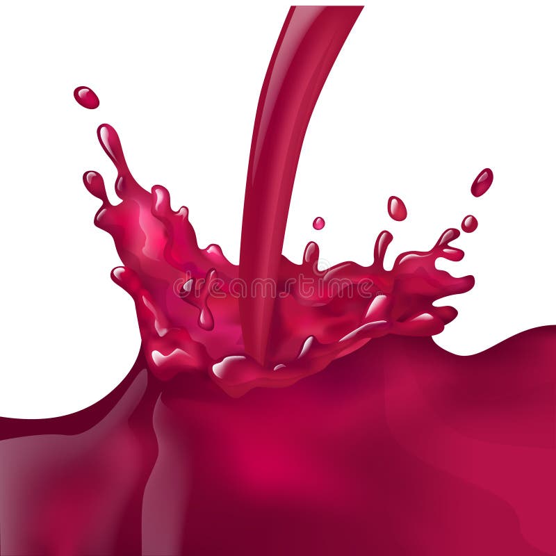 Vectir Gradient Mesh Cherry Splash Red Juicy Realistic Splash ...