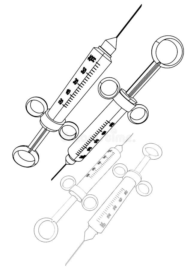 Vector 03 Van De Spuit Van De Injectie Vector Illustratie ...