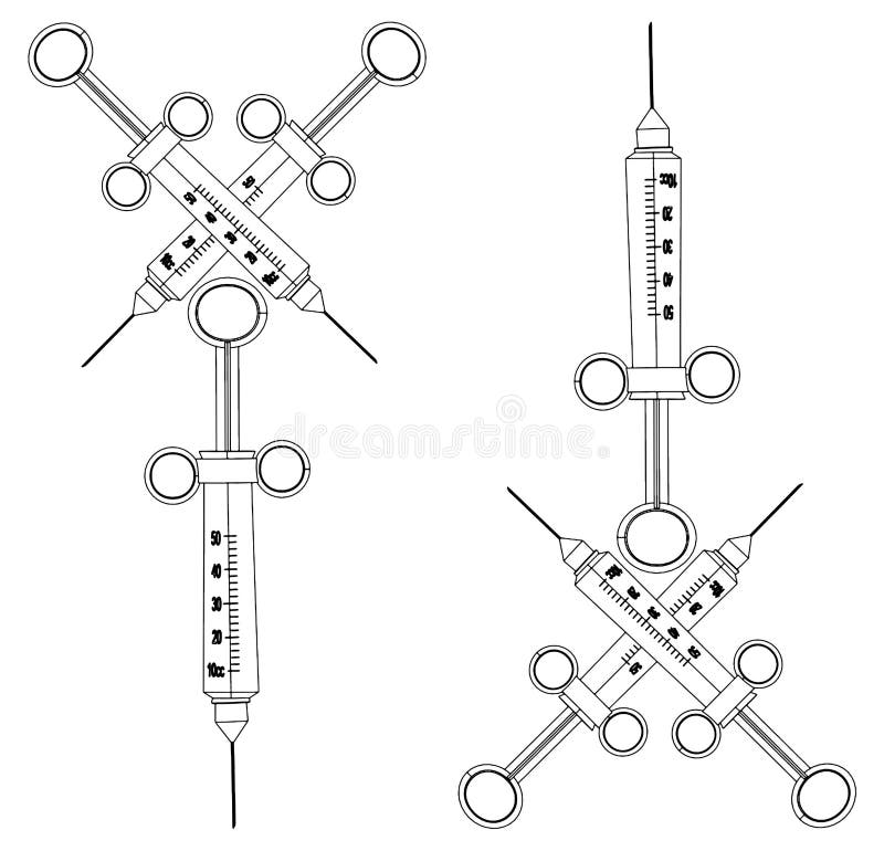Vector 03 Van De Spuit Van De Injectie Vector Illustratie ...