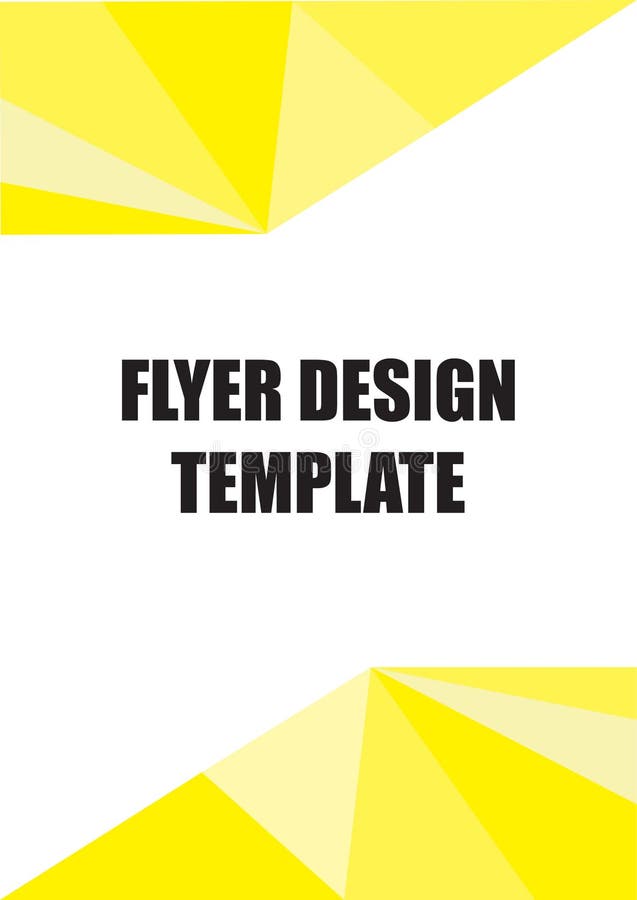 Yellow Simple Template Free Design Stock Illustration - Illustration of ...