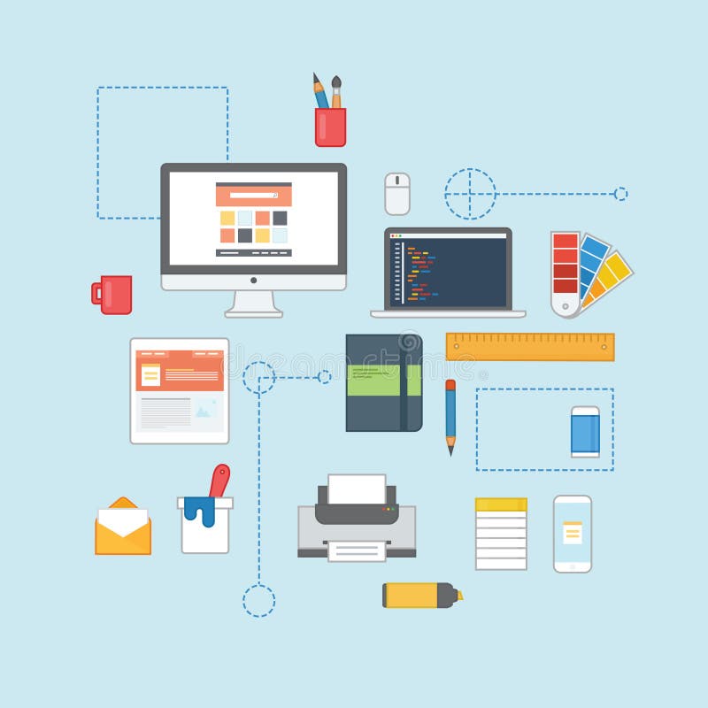 Designer Stuff stock vector. Illustration of layout - 179380111