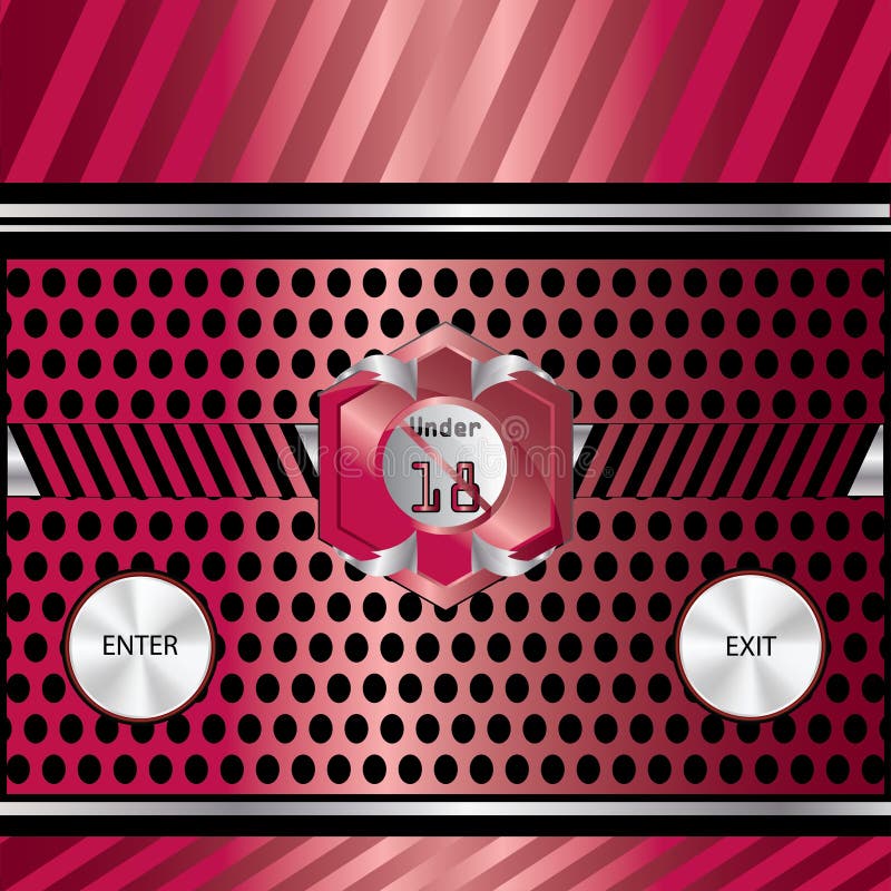 Vector 18+ Age Limit Background with Buttons Stock Vector ...