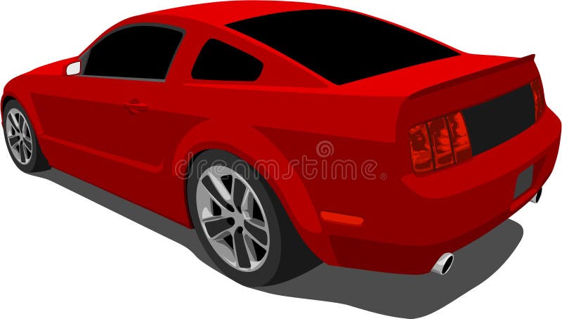 Vector 2008 Ford Mustang Gt Stock Vector - Illustration of coupe, rear ...