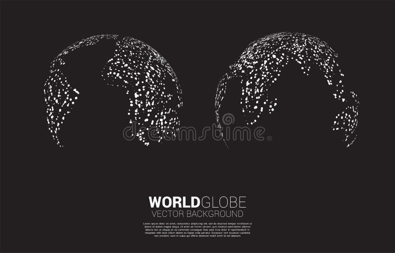 Globe 3D World Map with Random Dot . Stock Vector - Illustration of ...
