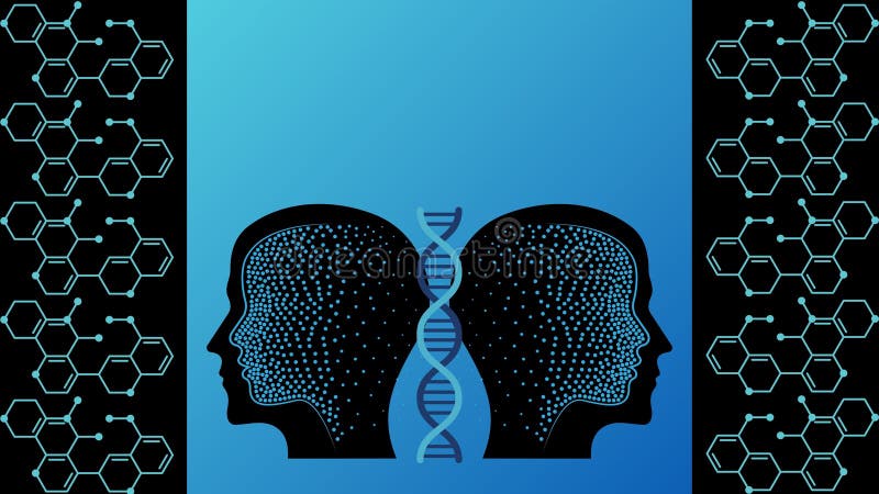 Between the Two Heads, a DNA Double Helix is Depicted, Symbolizing ...