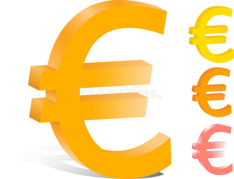 Vector 3d Euro Finance Logo Stock Vector - Illustration of market ...