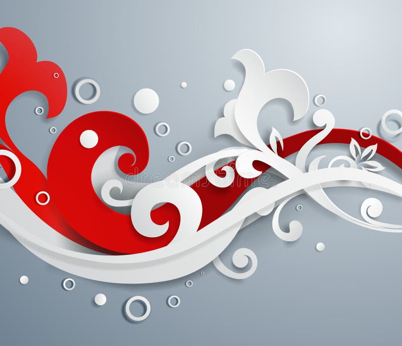 Vector 3d floral ornament stock vector. Illustration of ornament - 29093395