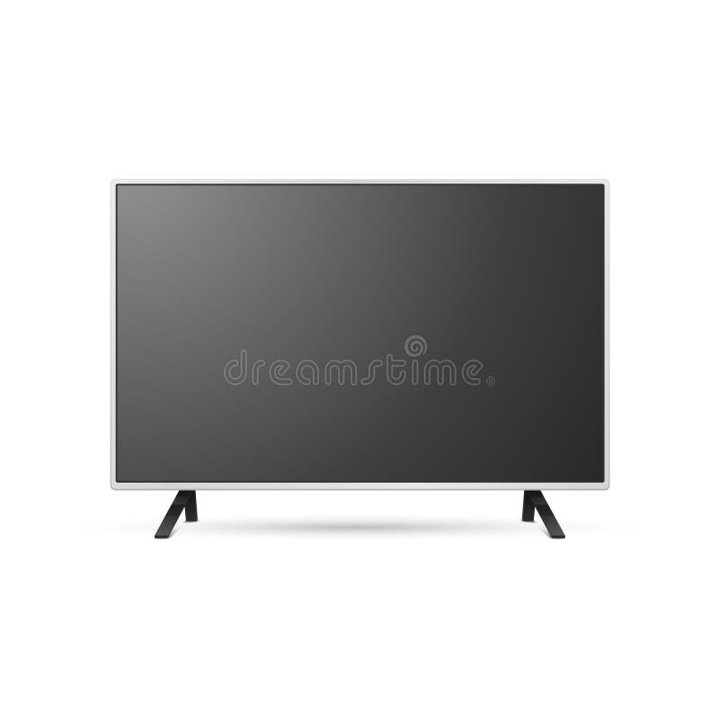 Vector 3d Realistic Modern TV Screen. Minimalistic Stylish Lcd Panel ...