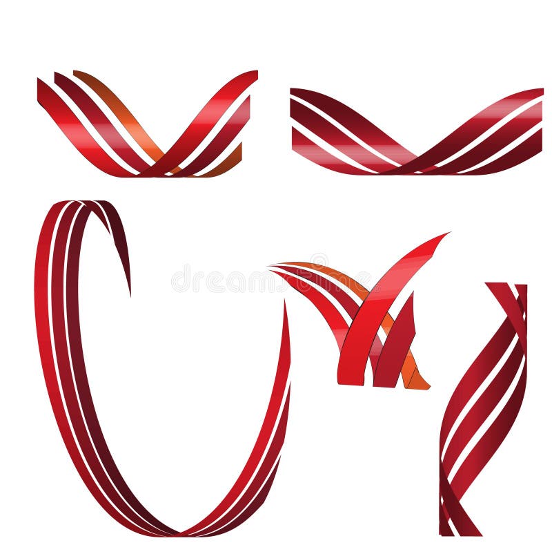 Vector 3d ribbons stock vector. Illustration of banner - 6259897