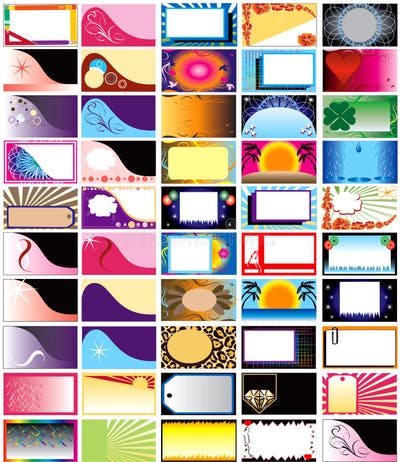 Vector 50 Horizontal Cards stock vector. Illustration of fourth - 12649026