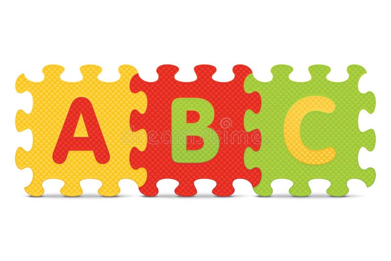 Alphabet Puzzle stock vector. Illustration of babies - 14403278