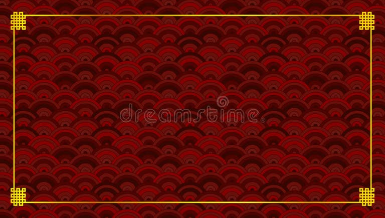 Vector Abstarct Oriental Pattern and Frame with Endless Nodes on the ...