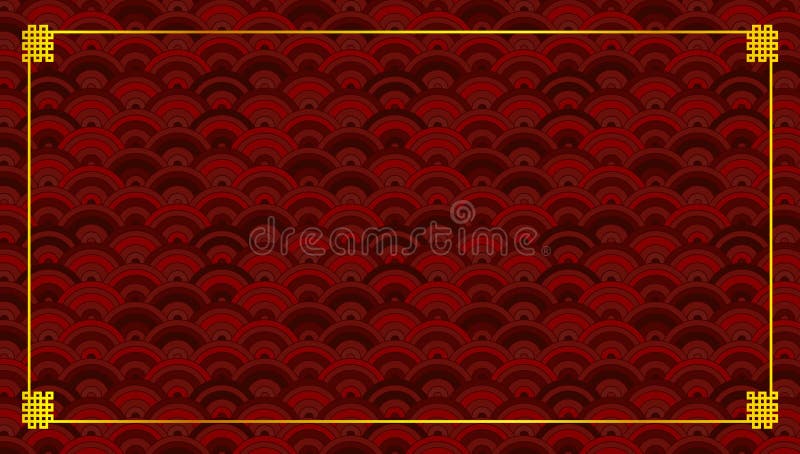 Vector Abstarct Oriental Pattern and Frame with Endless Nodes on the ...