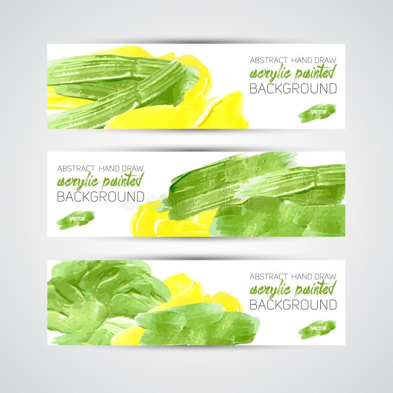 Vector Abstract Acrylic Painted Brush Banner Stock Vector ...