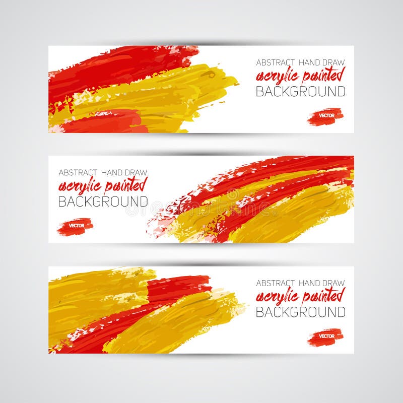 Vector Abstract Acrylic Painted Brush Banner Stock Vector ...