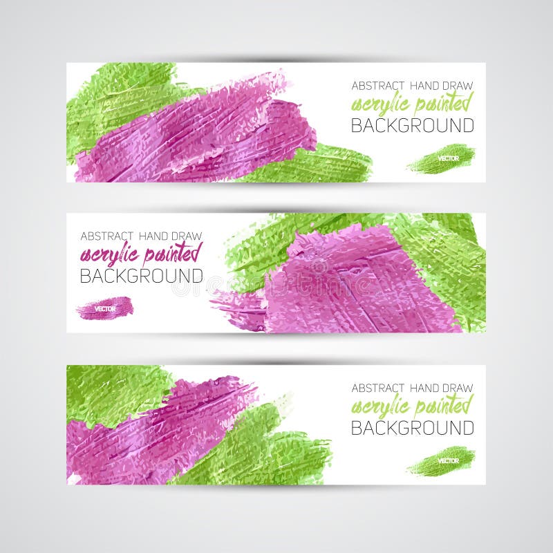 Vector Abstract Acrylic Painted Brush Banner Stock Vector ...
