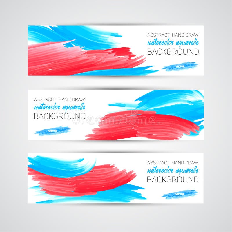 Vector Abstract Acrylic Painted Brush Banner Stock Vector ...
