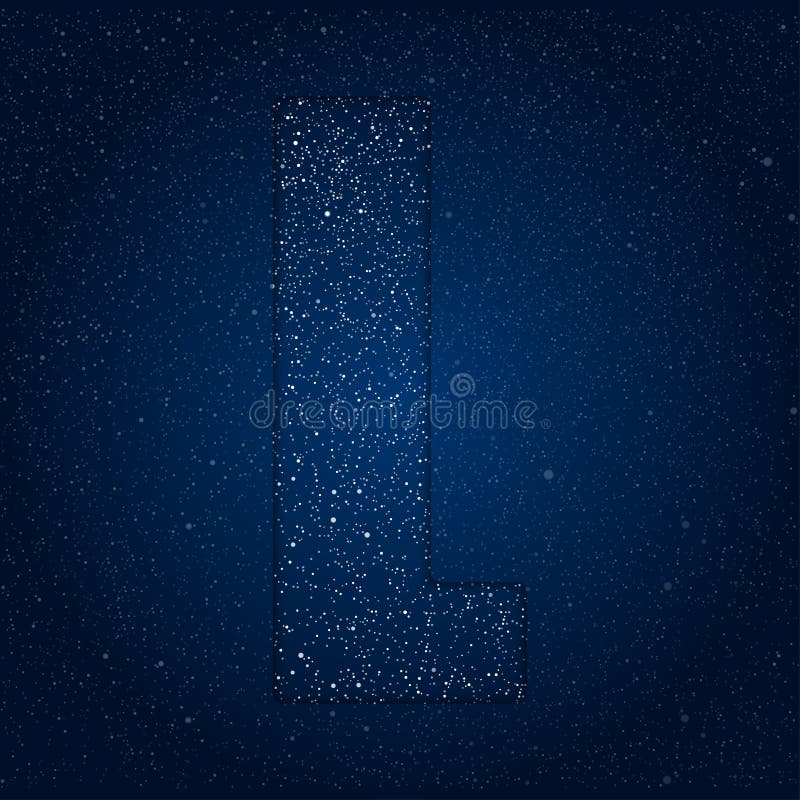 Vector Abstract Alphabet of Stars. the Starry Sky Stock Vector ...
