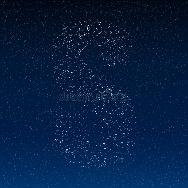 Vector Abstract Alphabet of Stars. the Starry Sky Stock Vector ...