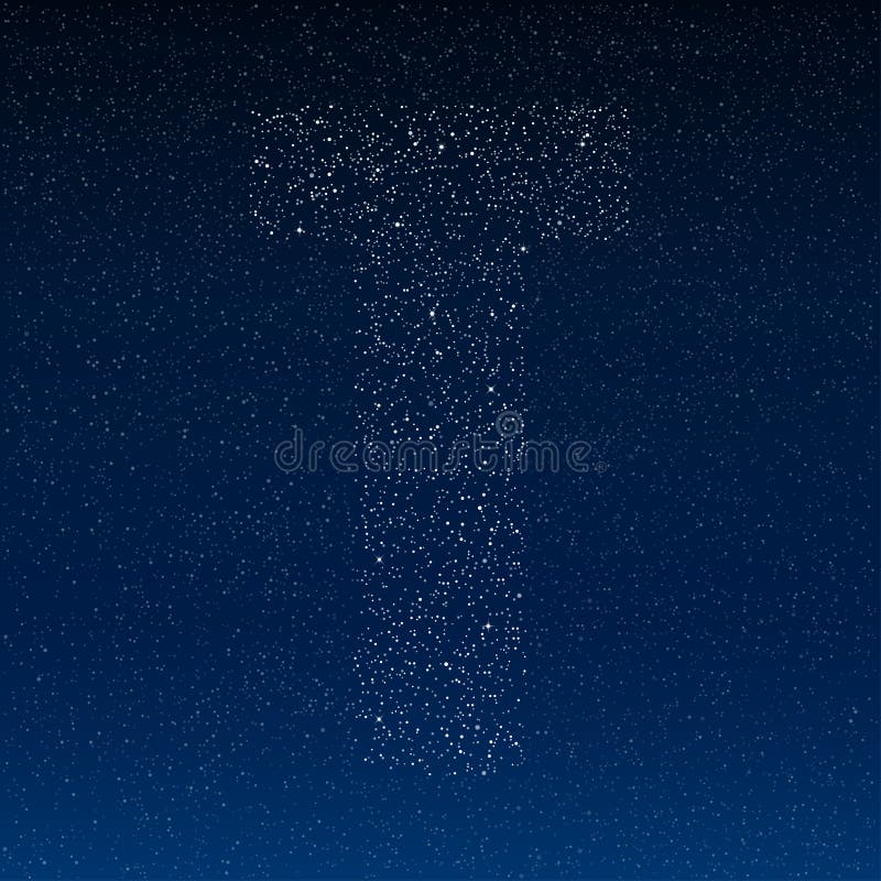 Vector Abstract Alphabet of Stars. the Starry Sky Stock Vector ...