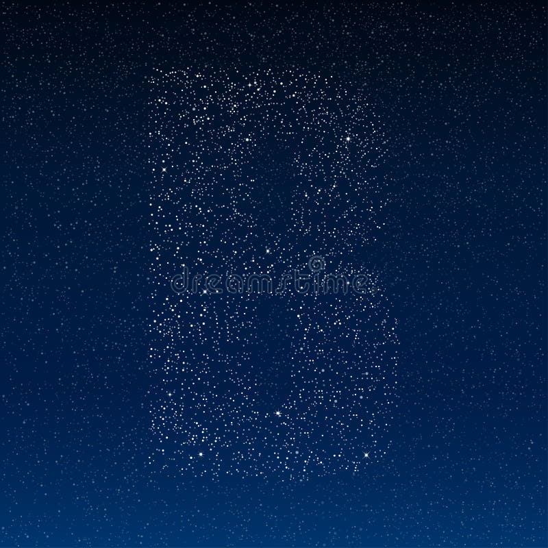 Vector Abstract Alphabet of Stars. the Starry Sky Stock Vector ...