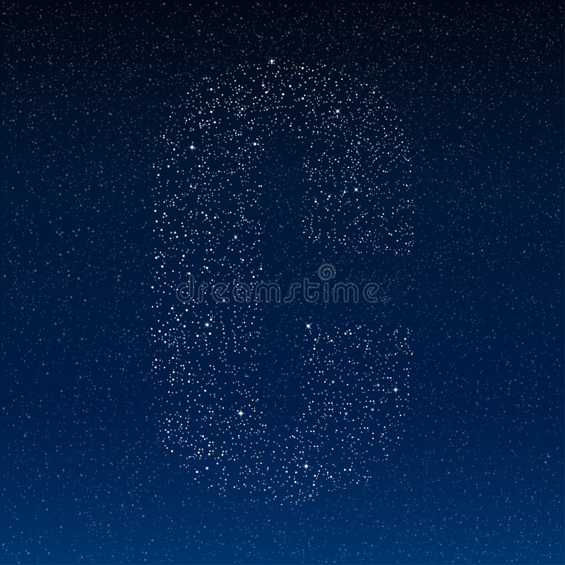 Vector Abstract Alphabet of Stars. the Starry Sky Stock Vector ...