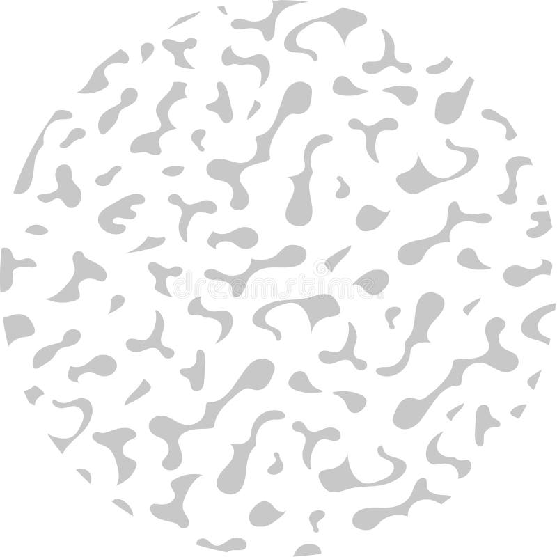 Vector Abstract Amorphous Round Pattern Illustration Isolated On A White Background Stock