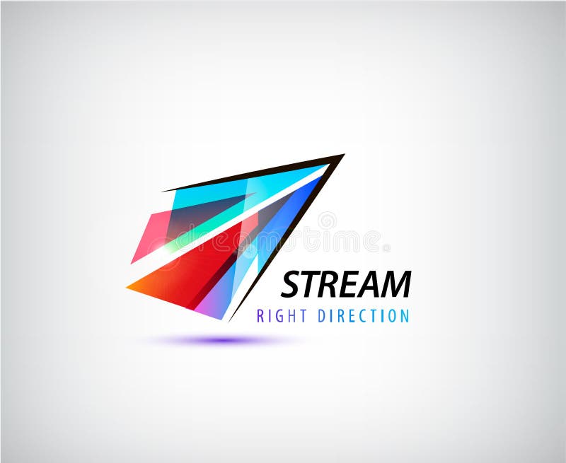 Vector Abstract Arrow Logo, Icon Stock Vector - Illustration of ...