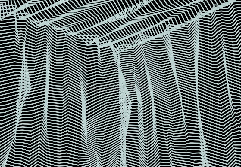 Vector Abstract Artistic Background for Design, Linear 3d Moire Texture ...