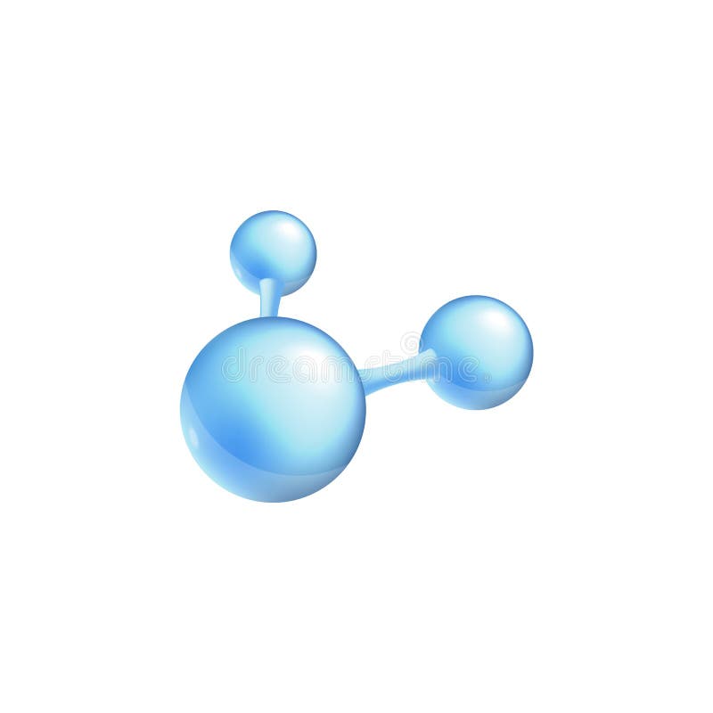 Vector Abstract Atom Molecule Blue Flat Icon Stock Vector ...