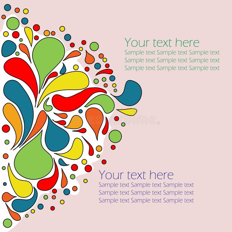 Abstract Colorful Rainbow Color Splash Border Stock Vector ...