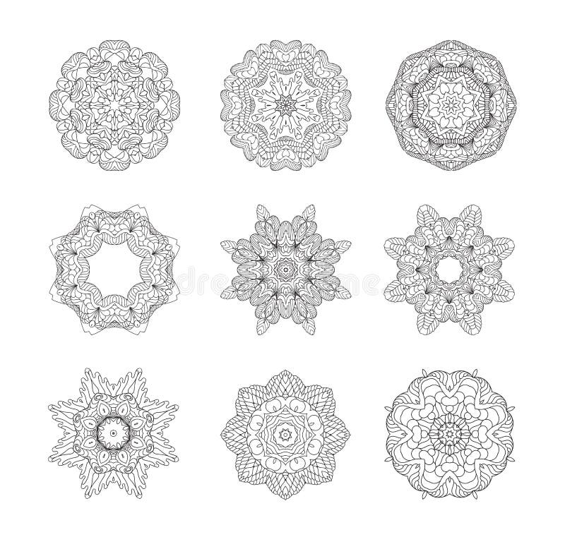 Vector Abstract Background. Black Line Circular Pattern. Stock Vector ...