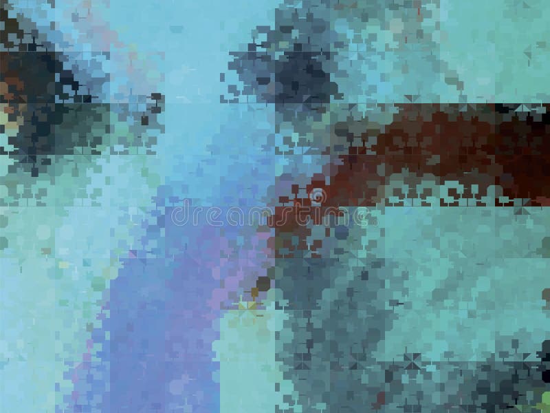 Vector Abstract Background in Blue-emerald Tones with Brown Spots Stock ...