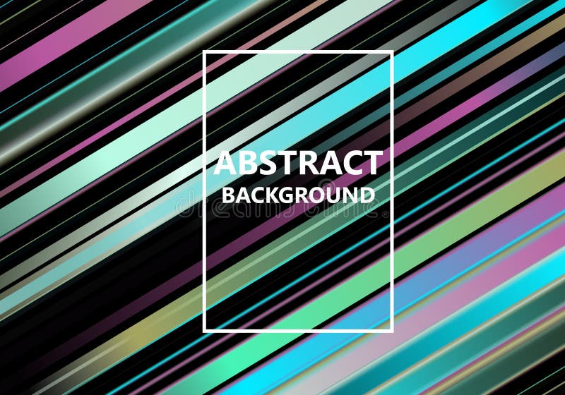 Vector Abstract Background with Color Stripes on Black Background Stock ...