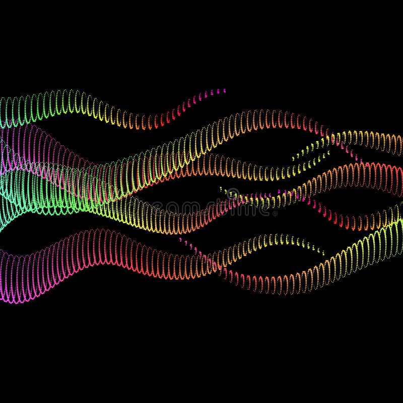 Vector Abstract Background with a Colored Dynamic Waves, Tubes and ...