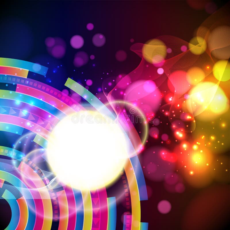 Abstract Background. Colorful Techno Pattern On A Dark. Stock Vector ...