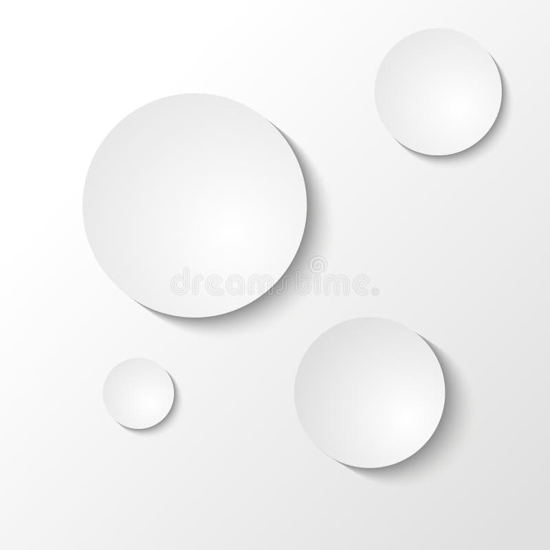 Vector Abstract Background Composed of White Paper Round Notes. Eps10 ...
