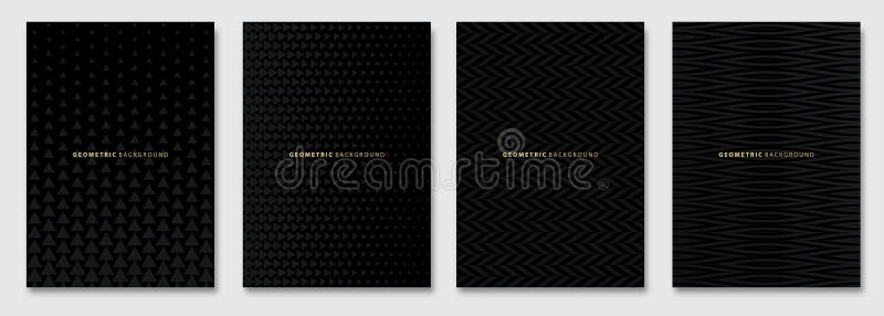 Deluxe Dark Cover Collection with Subtle Geometric Patterns Stock ...