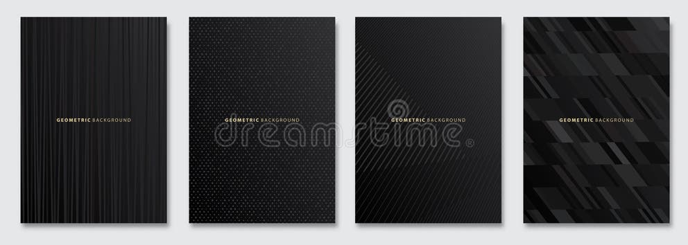 Deluxe Dark Cover Collection with Subtle Geometric Patterns Stock ...