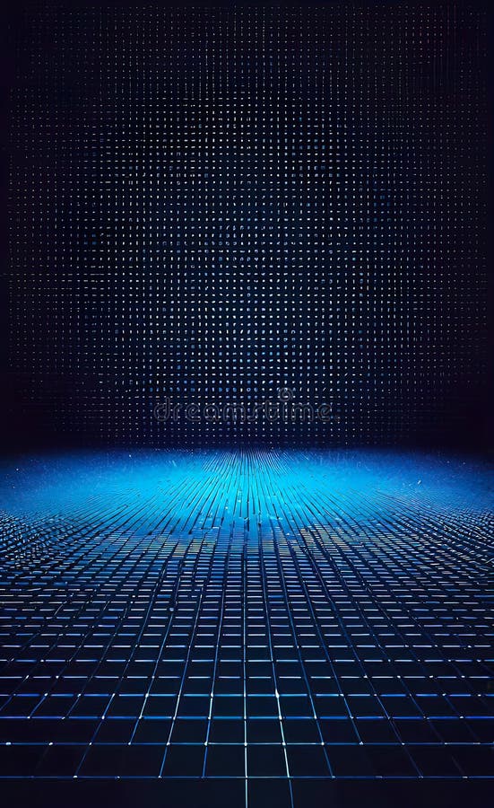 Vector Abstract Background, Digital Glowing Square Pixels for ...