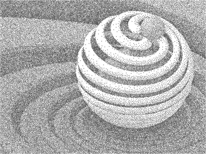 Vector Abstract Wave Background. Stock Vector - Illustration of dotwork ...