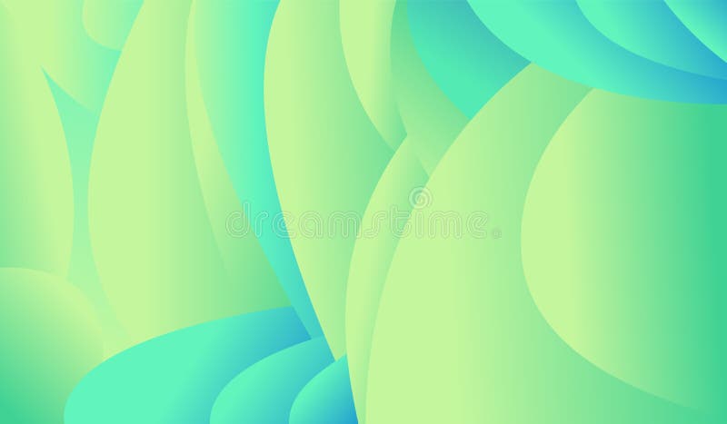 Vector Abstract Background with Dynamic Green Waves. Stock Vector ...