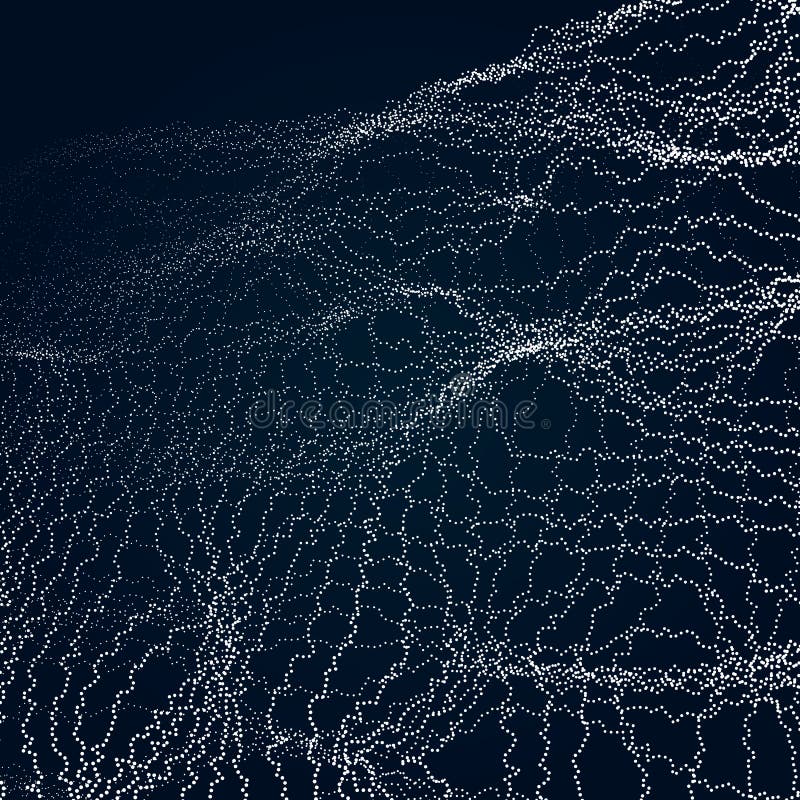 Vector Abstract Background with a Dynamic Grid, Line and Particles ...