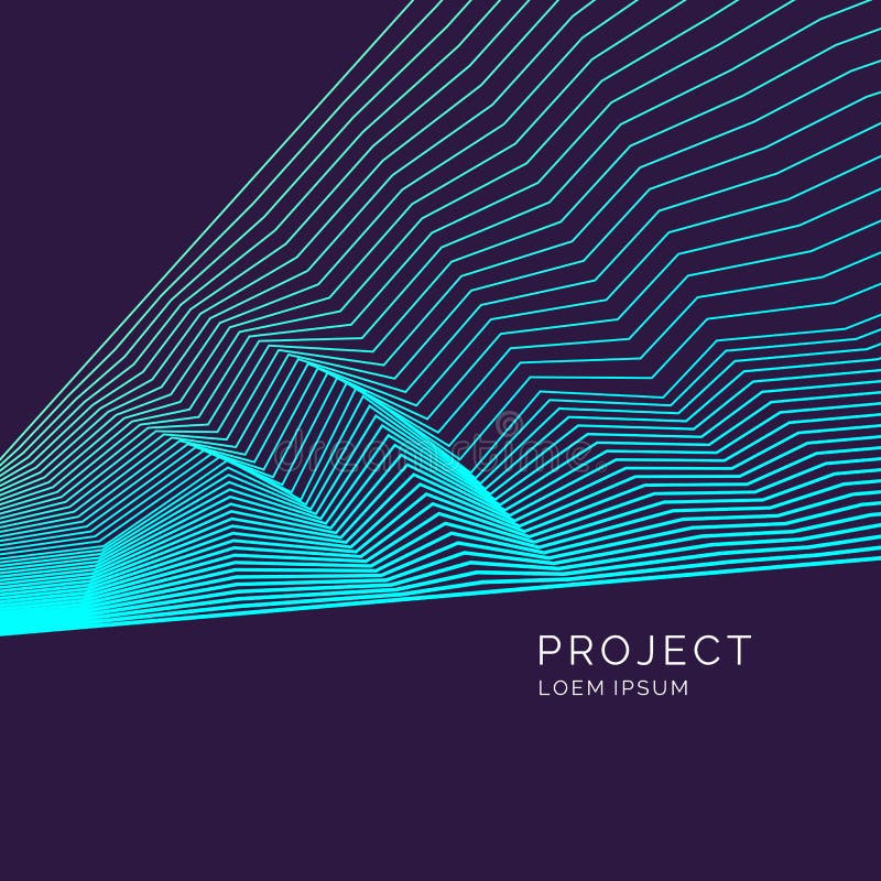 Vector Abstract Background with Dynamic Lines. Stock Vector ...