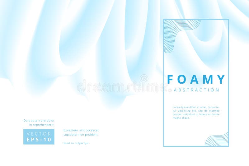 Vector Abstract Background of Foam Wave Shape Stock Vector ...