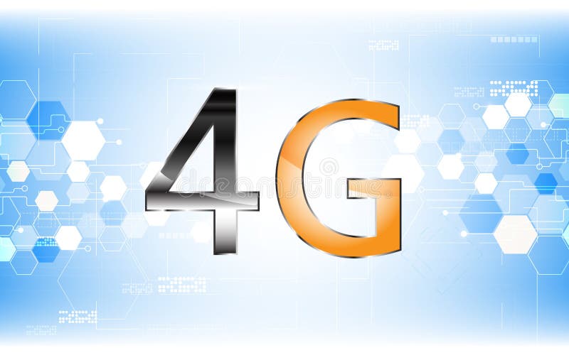 Vector Abstract Background 4g Telecoms Innovation Concept Stock Vector ...