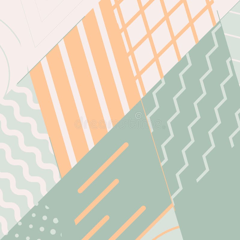 Two Squares of Parallel Lines Intersect Each Other. Geometric Shape for ...