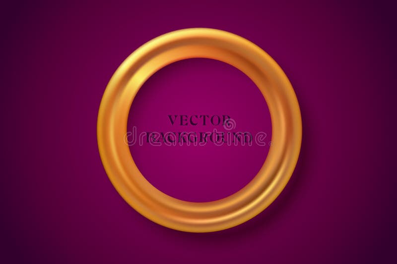 Vector Abstract Background with Golden Ring. Vector Background for ...