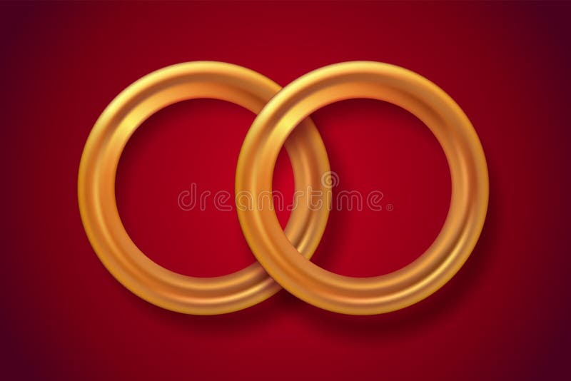 Vector Abstract Background with Golden Rings. Vector Background for ...